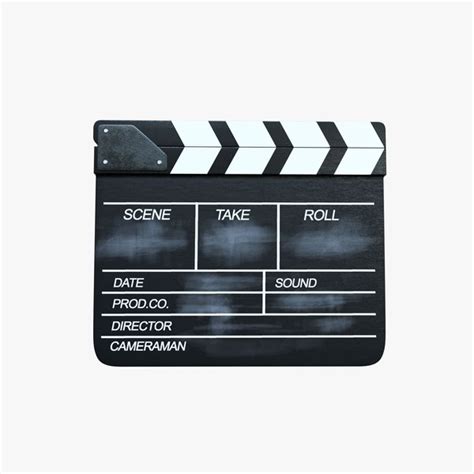 Movie Clapper Model Turbosquid 1297661