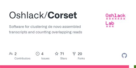 Github Oshlack Corset Software For Clustering De Novo Assembled