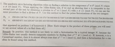Solved The Quadratic Sieve Factoring Algorithm Relies On