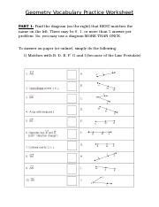 Geometry Vocabulary Practice Matching Diagrams Naming Lines Course Hero