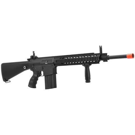 Golden Eagle Airsoft Sr 25 Sniper Rifle Aeg W Mock Suppressor Black