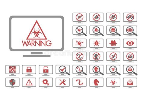 Computer Virus And Bug Collection Vector Illustration Decorative