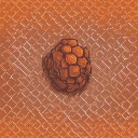 vibrant hexagonal pixel art on a sunny orange backdrop premium ai