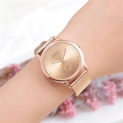 Lvpai Золотой силиконовый ремешок для часов аналоговые наручные часы браслет женский браслет