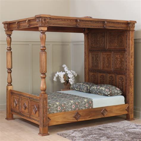 Four Poster Bed Frame Beyeutao Canopy Bed Frame King White Four Poster