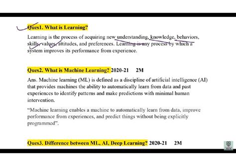 Ml Unit 1 Machine Learning Notes Ques1 What Is Learning Learning