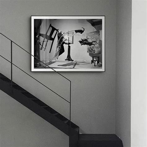 萨尔瓦多达利超现实主义创意客厅装饰画现代loft黑白简约玄关挂画 虎窝淘