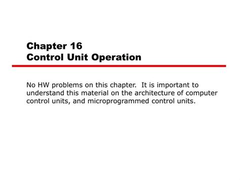 PPT Chapter 16 Control Unit Operation PowerPoint Presentation Free Download ID 1728942