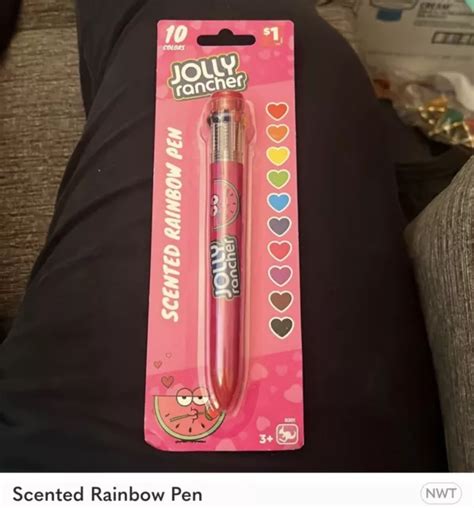 Jolly Rancher Rainbow Pen Ink Multicolor Click Scented 10 Colors