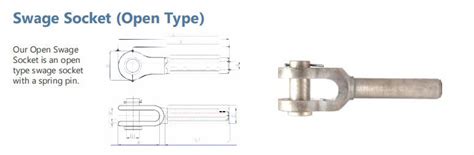 Galvanized Carbon Steel Open Type Swage Socket 1 2 Diameter