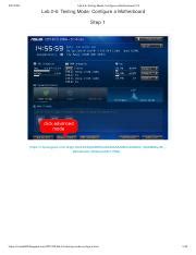 Lab Testing Mode Configure A Motherboard CS Pdf Lab Testing Mode Configure