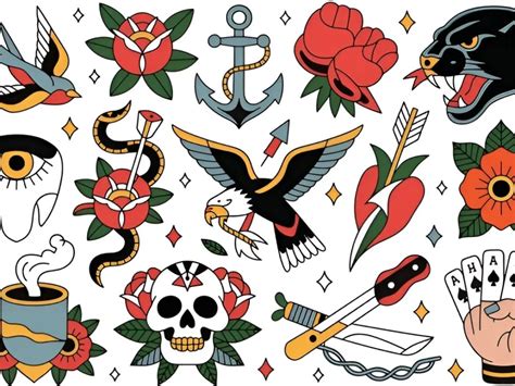 Tattoo Flash Designs 200 Traditional And Modern Flash Tattoo Ideas For