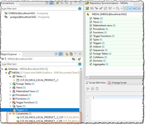 Issue With Repository Syncing And The Object Explorer In Edge 27 Toad Edge Toad World® Forums
