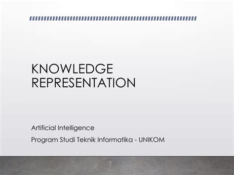 Knowledge Representation Artificial Intelligencent Ppt