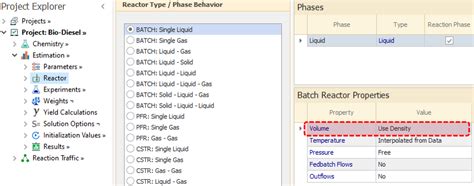 Example Variable Volume Reactor