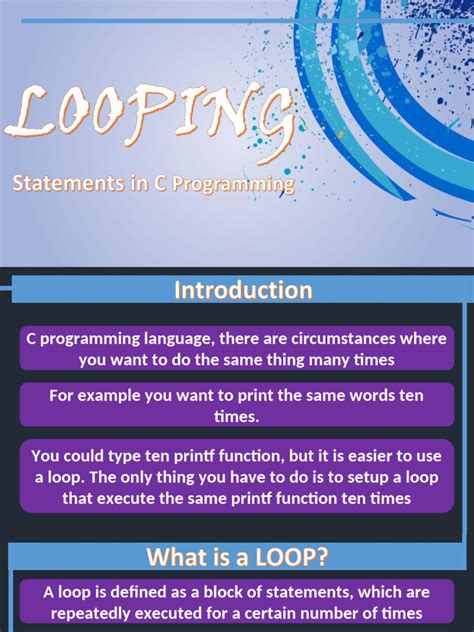 C Looping Statements Pdf