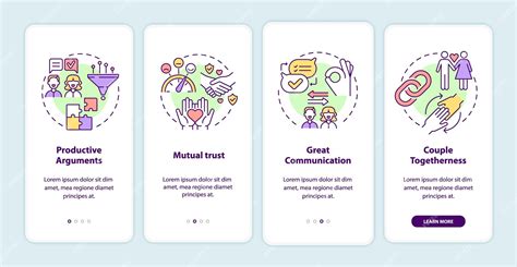 Premium Vector Mature Relationships Signs Onboarding Mobile App Page Screen Mutual Trust