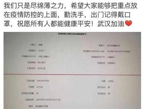 武汉市捐款电话 杨紫低调为武汉捐款50万，转账时间是亮点，真是人美心善！ 随意云