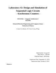 Laboratory Design And Simulation Of Sequential Logic Circuits Laboratory Design And