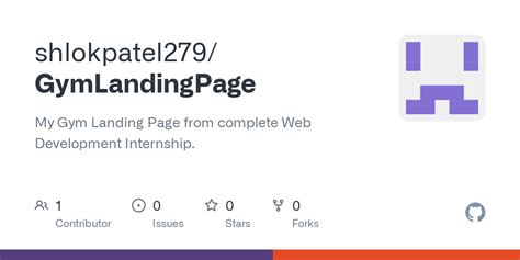 GitHub Shlokpatel GymLandingPage My Gym Landing Page From Complete Web Development Internship