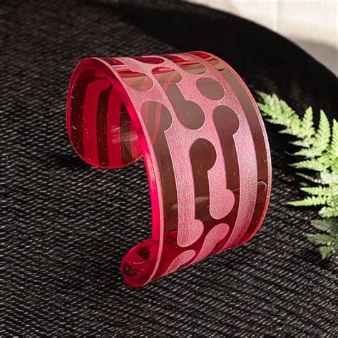 Red Ponga Cuff Wild Whaea Contemporary Maori Art And Clothing