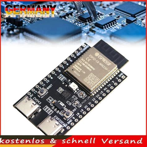 Esp32 C6 Minimum System Board Dual Type C Esp32 C6 Wroom 1 Risc V 512kb Sram De Eur 987