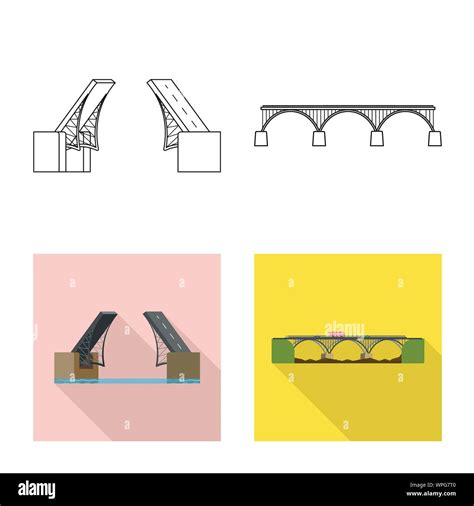 Isolated Object Of Connection And Design Sign Set Of Connection And Side Stock Symbol For Web