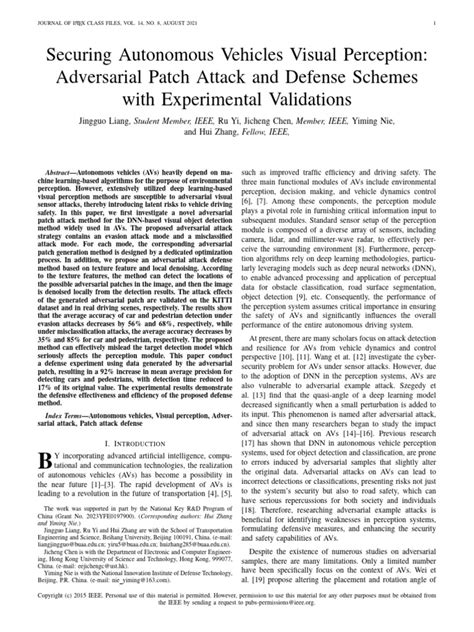 Securing Autonomous Vehicles Visual Perception Adversarial Patch Attack And Defense Schemes With