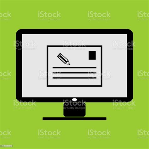 메모장 또는 메모 축소판 그림 응용 프로그램 Lc 모니터 Pc 컴퓨터 벡터 일러스트 레이 션 및 아이콘 Cpu에 대한 스톡 벡터 아트 및 기타 이미지 Istock