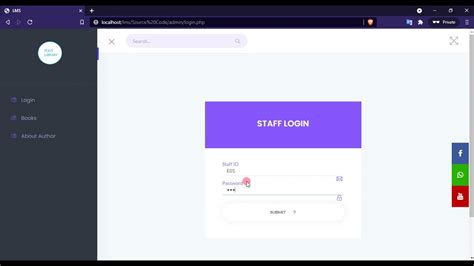 simple library management system in php demo youtube