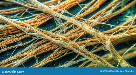 Cellulose A Microscopic View Of Cellulose Fibers Ai Created Content Stock Illustration
