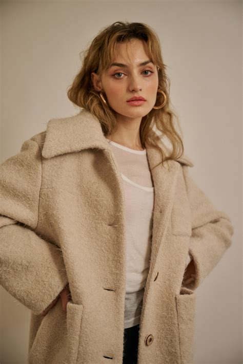 익스클루시브 울 원단 롱코트