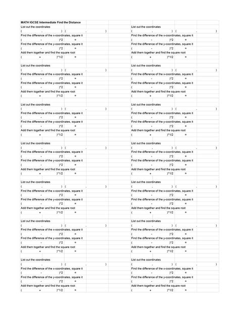 Math Igcse Intermediate Find The Distance Pdf Math Igcse Intermediate Find The Distance Pdf