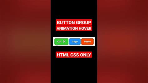 How To Make A Button Group With Animation Hover Using Html And Css