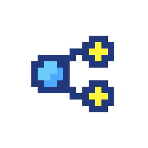 Share Pixelated Rgb Color Ui Icon Button For Social Network Spreading