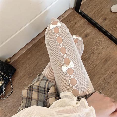 🎀 Cute White Or Black Handmade Tights Lolita Depop
