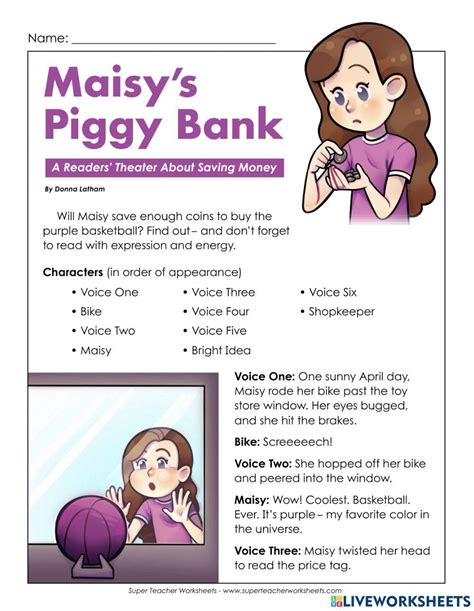 Reading Comprehension Maisys Piggy Bank Online Exercise For Live