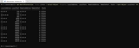 Powershell Lister Les Connexions Tcpip