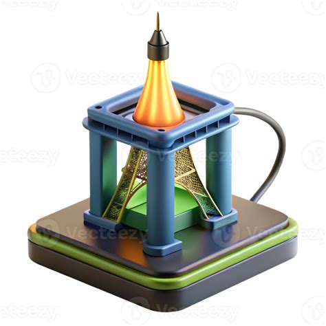 Stunning Creative Stunning Traditional A 3d Printer Constructing A Miniature Replica Of The