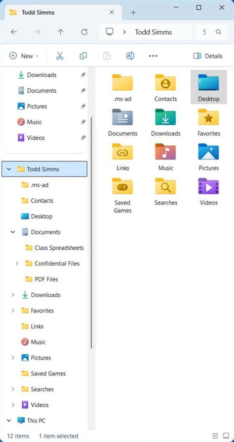 Add Your User Profile Folders To The Navigation Pane In File Explorer