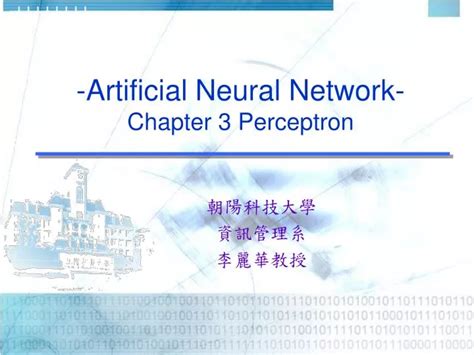 Ppt Artificial Neural Network Chapter 3 Perceptron Powerpoint Presentation Id4989253