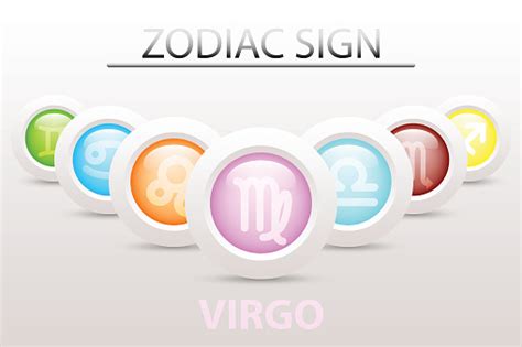 별자리 점성술 조디악 기호 처녀자리의 3d 간단한 흰색 버튼 종이와 그림자 시퀀스에 그래픽 디자인 아이콘 벡터에 드롭 12에 대한 스톡 벡터 아트 및 기타 이미지 Istock