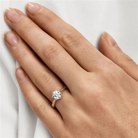 1ct Lab Grown Diamond Engagement Ring In Rose Gold Klenota
