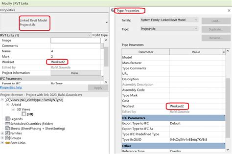 Ifc Link Not Displayed After Closing Workset To Which It Was Not