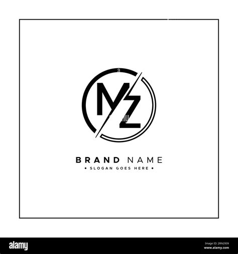 Creative Logo For Initials Mz In Monogram Style Vector Template For Initial Letter M And Z