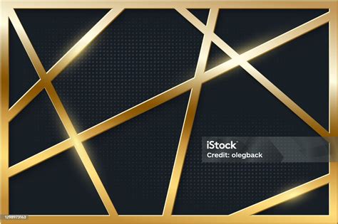 파란색 텍스처 배경에 기하학적 선이 있는 추상적인 골든 프레임입니다 3d 사실적인 현대 식 수평 템플릿 벡터 일러스트레이션 벽에 금 패턴이있는 간단한 물체 3차원 형태에