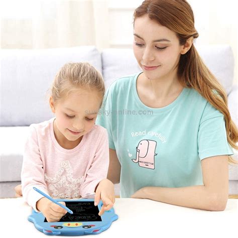 9 인치 어린이 만화 필기 보드 Lcd 전자 쓰기 보드 사양 컬러 화면 파란 돼지