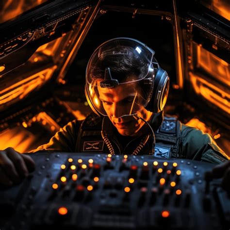 Premium Photo Dramatic Shot Of A Pilot Performing Precision Maneuvers