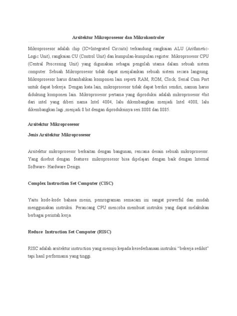Arsitektur Mikroprosesor Dan Mikrokontroler Pdf
