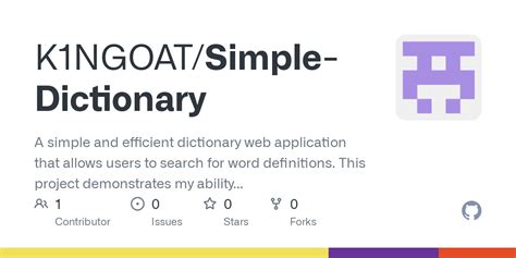 GitHub K NGOAT Simple Dictionary